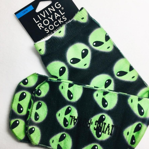 Living Royal | Accessories | Living Royal Alien Crew Socks | Poshmark